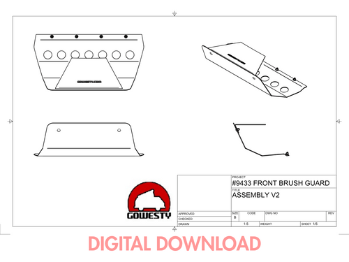 [DIGITAL DOWNLOAD] Front Brush Guard | GVW-BRUSH-GUARD-FRONT-DD | GoWesty