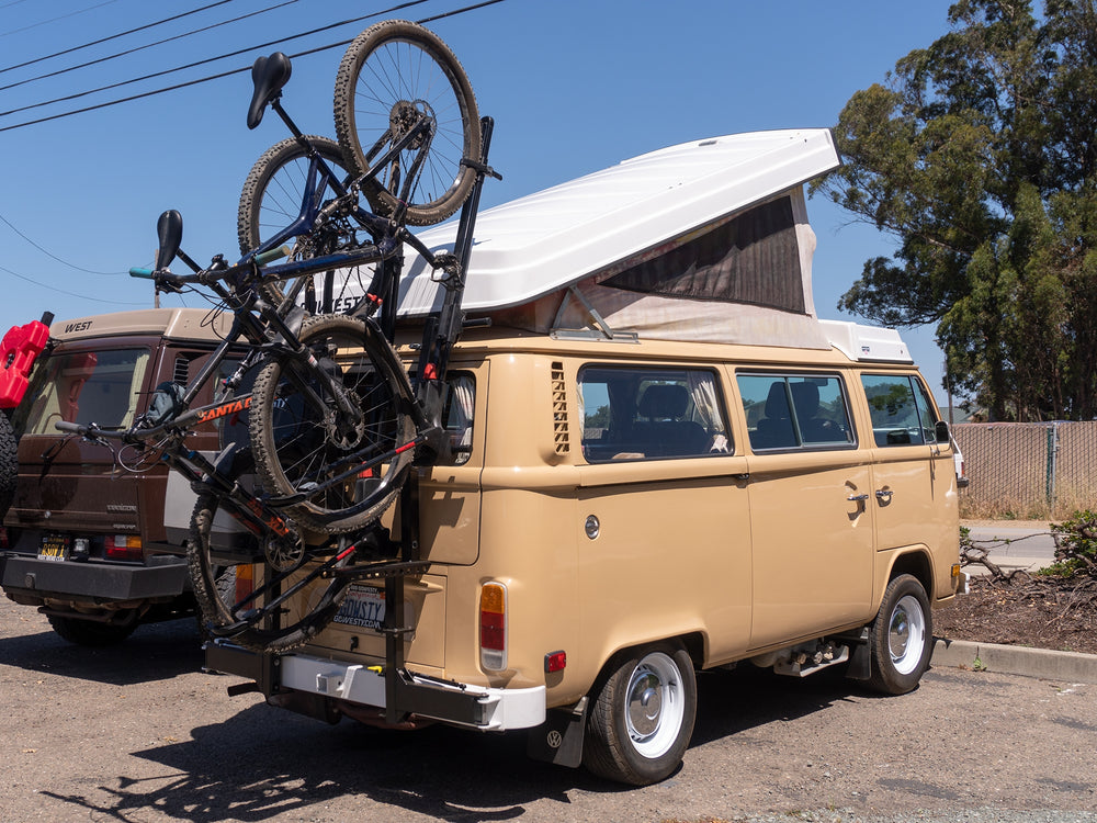 Universal carrier for swingaway arm bus – GoWesty